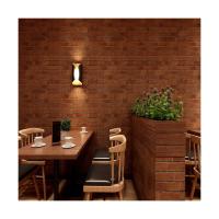 China Soundproof 3D Brick Stone Wallpaper 61cm*5m Household Red Brick Wallpaper 3D for sale