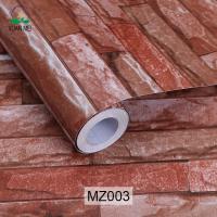 China Interior 3D Wall Stickers Waterproof 5M 3D Wallpaper Brick Stone Rustic Effect for sale
