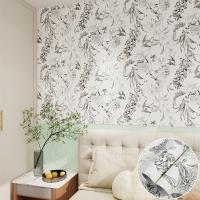 China Green Botanical Peel And Stick Wallpaper Geometric Adhesive Floral Wallpaper for sale