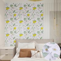 China Green Botanical Peel And Stick Wallpaper Geometric Adhesive Floral Wallpaper for sale