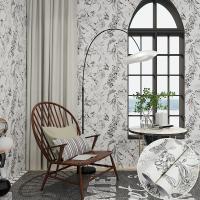 China Green Botanical Peel And Stick Wallpaper Geometric Adhesive Floral Wallpaper for sale