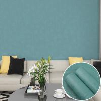 China Interior Blue Embossed Wallpaper Self Adhesive Wallpaper Waterproof Decoration for sale