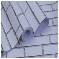 China OEM 3D Gray Brick Wallpaper 4ft 2ft Width 3D Brick Wallpaper Self Adhesive for sale