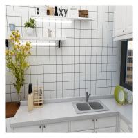China Anti-Oil Stickers Countertop Furniture Waterproof Self-Adhesive Roll Wallpaper Tile Contact Paper For Kitchen for sale