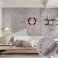 China Waterproof 3D Marble Effect Wallpaper Grey 50m Wallpaper That Looks Like Marble for sale