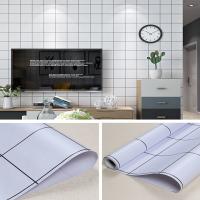 China Anti-Oil Stickers Countertop Furniture Waterproof Self-Adhesive Roll Wallpaper Tile Contact Paper For Kitchen for sale