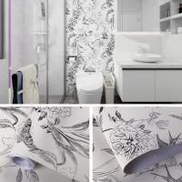 China PVC Self Adhesive Waterproof Oil Proof Moisture Proof Natural Mural Wallpaper for Modern Bedroom Bathroom Transformation for sale