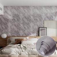 China Waterproof 3D Marble Effect Wallpaper Grey 50m Wallpaper That Looks Like Marble for sale