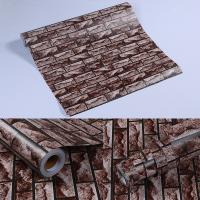 China ECO Friendly Matt 3D Brick Stone Wallpaper Vinyl PVC 3D Brick Effect Wallpaper for sale