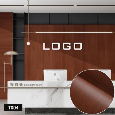 China PVC Removable Wallpaper Wood Grain 1.22M*50M Brown Wood Grain Wallpaper for sale