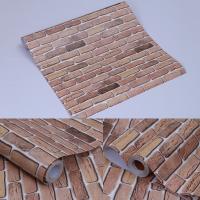 China ECO Friendly Matt 3D Brick Stone Wallpaper Vinyl PVC 3D Brick Effect Wallpaper for sale