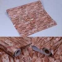 China ECO Friendly Matt 3D Brick Stone Wallpaper Vinyl PVC 3D Brick Effect Wallpaper for sale