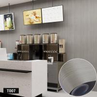 China Brown PVC Wood Grain Wall Sticker Waterproof Light Wood Grain Wallpaper for sale