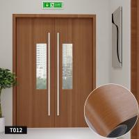 China Brown PVC Wood Grain Wall Sticker Waterproof Light Wood Grain Wallpaper for sale