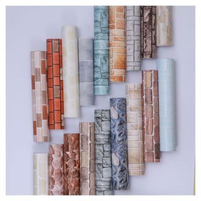 China Width 122cm 60cm 3D Washable Wallpaper Moisture Proof 3D Brick Wallpaper Sticker for sale