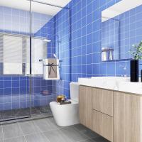 China PVC Mosaic Tiles Design Wallpaper for Apartment Bathroom Decoration 3d Wall Paper Home Improvement for sale