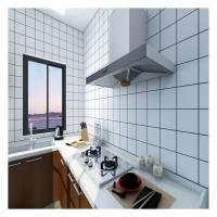 China Self-adhesive Washable Tile Designs Kitchen Wallpaper Oil-proof Stickers Anti-fouling Wall Paper Home Decor for sale