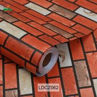 China Water-proof Self Adhesive 3D Brick Wallpaper for PVC Wall Covering Wallpaper 3D Wall Coating for sale