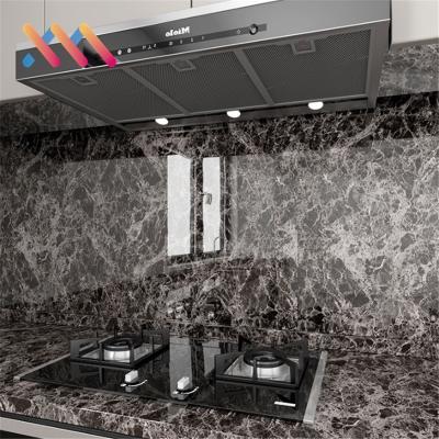China Customized Length Heat Resistant Marble Self Adhesive PVC Wallpaper for Kitchen Renovation for sale
