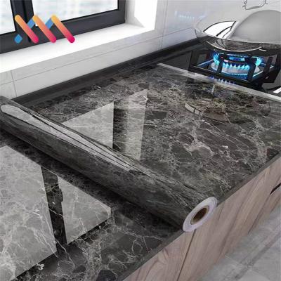 China High Temperature Resistance Marble Self Adhesive PVC Wallpaper 60cm/122cm Width Oil Proof Waterproof for Kitchen Sticker for sale