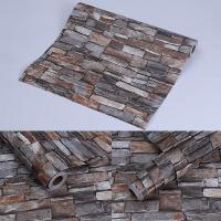 China Modern Style Stone Brick Design Wall Stickers Wallpaper 3D Brick Wall Paper for Home Deco for sale