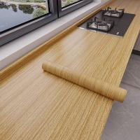 China 0.6*10m Wood Grain Removable Wallpaper Interior Self Adhesive Wall Covering for sale
