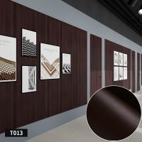 China 122cm Width Dark Wood Grain Wallpaper 50m Vinyl Wallpaper Wood Grain Heat Resistant for sale
