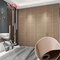 China 2ft Width Furniture Films Wood Grain Vinyl Wall Covering Wallpaper Roll for Contemporary Home Decoration for sale