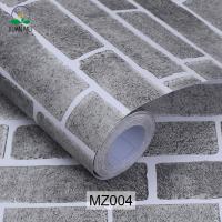China Home Office 3D Brick Stone Wall Sticker Vinyl 10m 50m 3D White Brick Wallpaper for sale