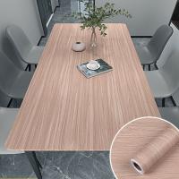 China Geometric Textured Embossed Wood Grain Self-Adhesive Vinyl Wallpaper for Furniture Decoration for sale