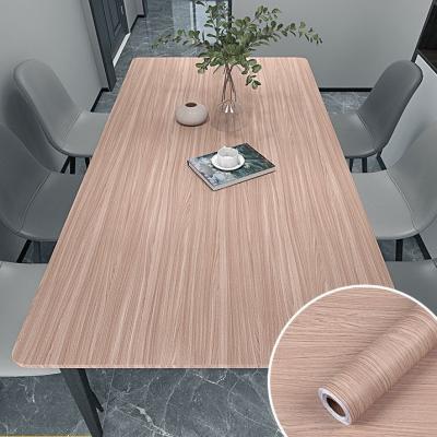 China Geometric Textured Embossed Wood Grain Self-Adhesive Vinyl Wallpaper for Furniture Decoration for sale