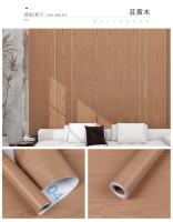 China Geometric Textured Embossed Wood Grain Self-Adhesive Vinyl Wallpaper for Furniture Decoration for sale