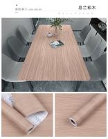 China Geometric Textured Embossed Wood Grain Self-Adhesive Vinyl Wallpaper for Furniture Decoration for sale