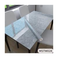 China Self-Adhesive PVC Vinyl Wallpaper For Kitchen Countertable In Black Marble With Marbling Design for sale