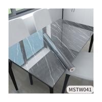China Self-Adhesive PVC Vinyl Wallpaper For Kitchen Countertable In Black Marble With Marbling Design for sale