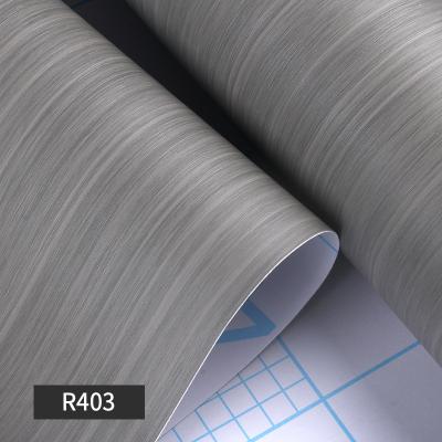 China Mildewproof Gray Wood Grain Wallpaper 61cm*10m Wood Effect Self Adhesive Wallpaper for sale