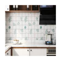 China Static Kitchen Sticker No Glue Removable Geometric Backsplash Wallpaper for Household for sale