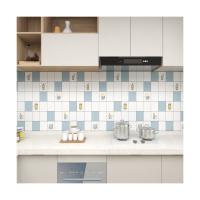China Static Kitchen Sticker No Glue Removable Geometric Backsplash Wallpaper for Household for sale