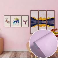 China Matt Plain Blush Pink Wallpaper Self Adhesive Vinyl Wall Covering For Bedroom for sale