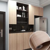China 100M Roll Grey Wood Grain Wallpaper PVC Peel And Stick Wood Grain Wallpaper for sale