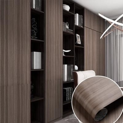 China Furniture Wood Grain Self Adhesive Wallpaper Interior Removable Wallpaper For Apartments for sale