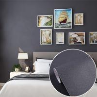 China 60cm 120cm Width Plain Grey Wallpaper Solid Color Vinyl Peel And Stick Wallpaper for sale