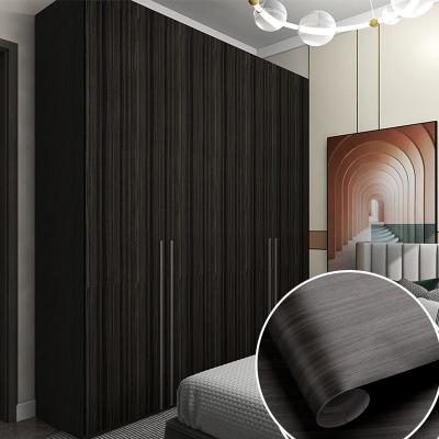 China Grey Wood Grain Design 3D Contact Wallpaper for Waterproof Wall Decoration for sale