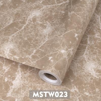 China Classic Style PVC Film Wall Covering Marble Wallpaper for Bathroom Transformation Solution for sale