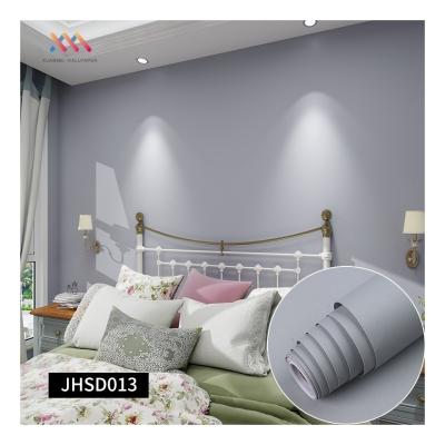 China Removable DIY Plain Light Grey Wallpaper 60cm*10m Adhesive Vinyl Wallpaper for sale