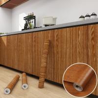 China Stripes Wood Effect Wallpaper Vinyl Wood Grain Peel And Stick Wallpaper for sale