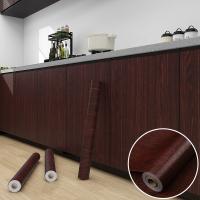 China Stripes Wood Effect Wallpaper Vinyl Wood Grain Peel And Stick Wallpaper for sale