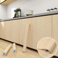 China Stripes Wood Effect Wallpaper Vinyl Wood Grain Peel And Stick Wallpaper for sale
