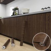 China Add a Touch of Elegance to Your Home with Classic Style 3D Wood Grain Wallpaper Sticker Stripes Plaid for sale