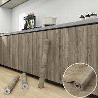 China Add a Touch of Elegance to Your Home with Classic Style 3D Wood Grain Wallpaper Sticker Stripes Plaid for sale